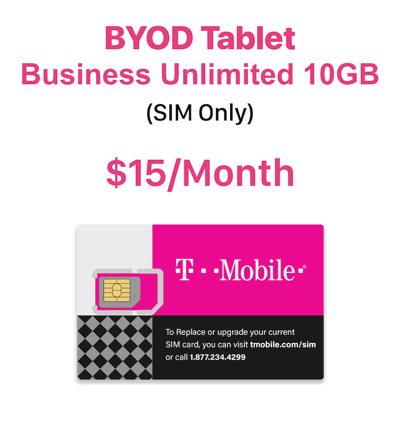 BYOD Tablet (SIM only) Business Unlimited Tablet 10GB Plan – Anheuser ...